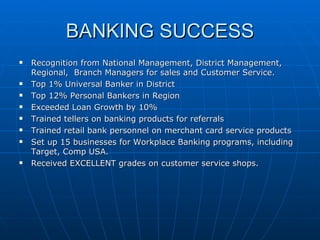 Banking Resume Power Point | PPT