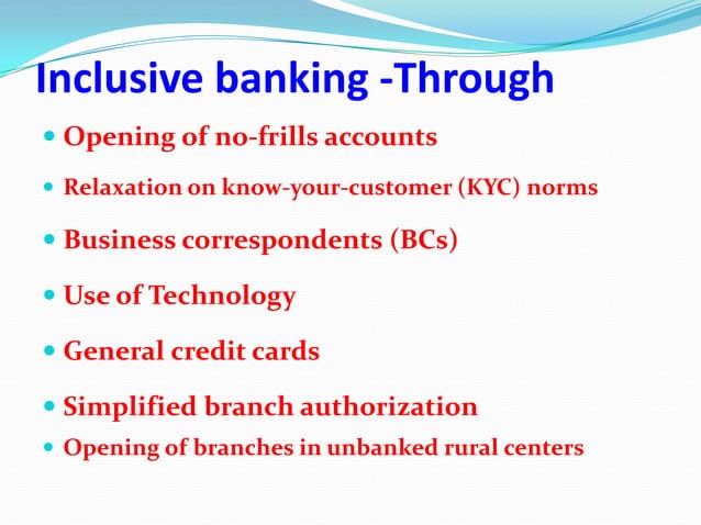 C.PARAMASIVAN - INCLUSIVE BANKING | PPTX | Business Banking & Finance ...