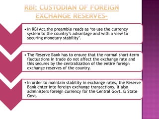 FEMA- AN OVERVIEW & ROLE OF RBI | PPTX
