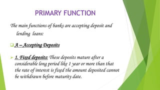 Functions of Bank | PPTX