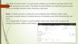 Banking Process in Oracle Fusion Bank ac | PPTX