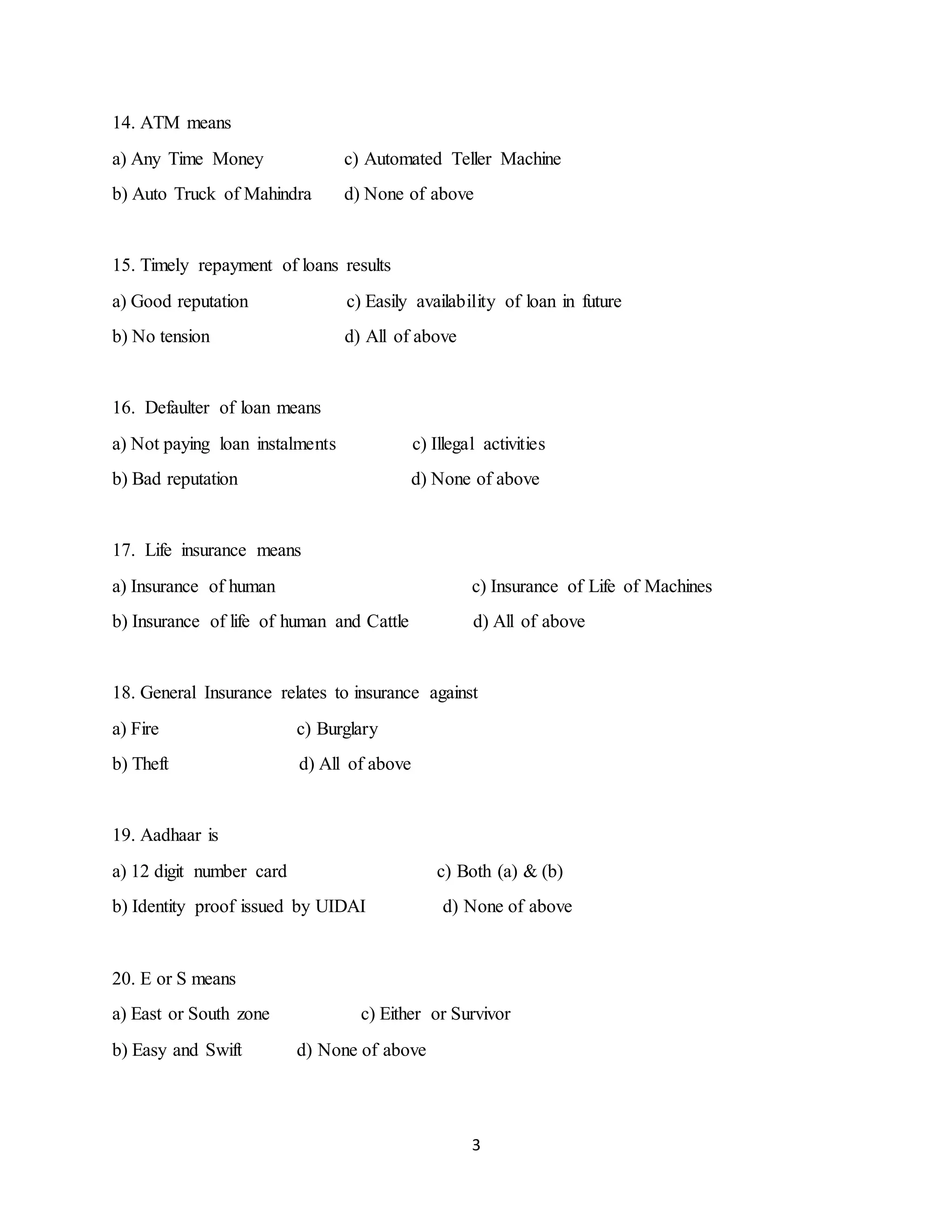 Banking Question Paper Docx