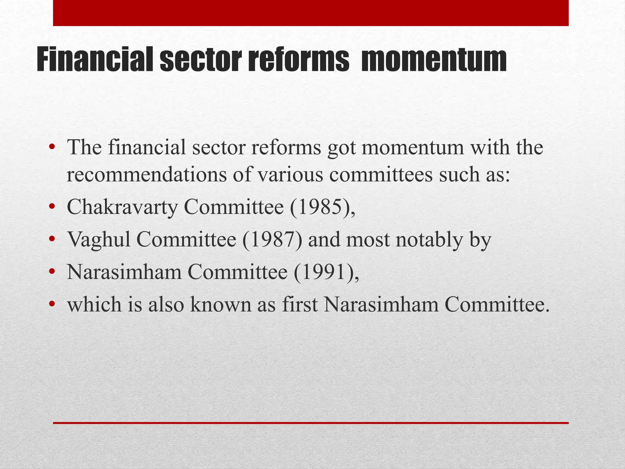 Banking reforms sd | PPT