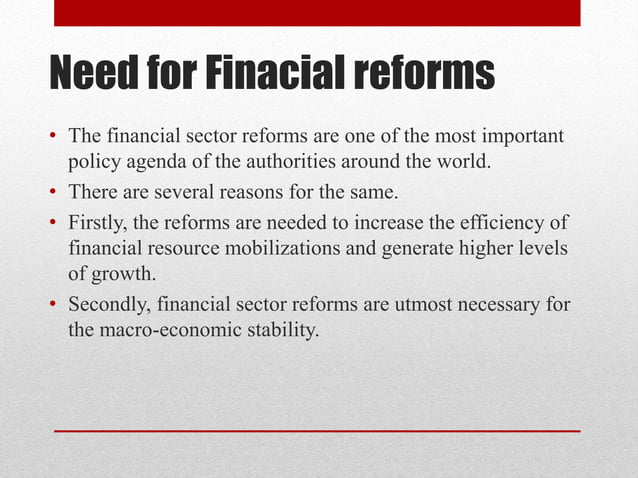 Banking reforms sd | PPT