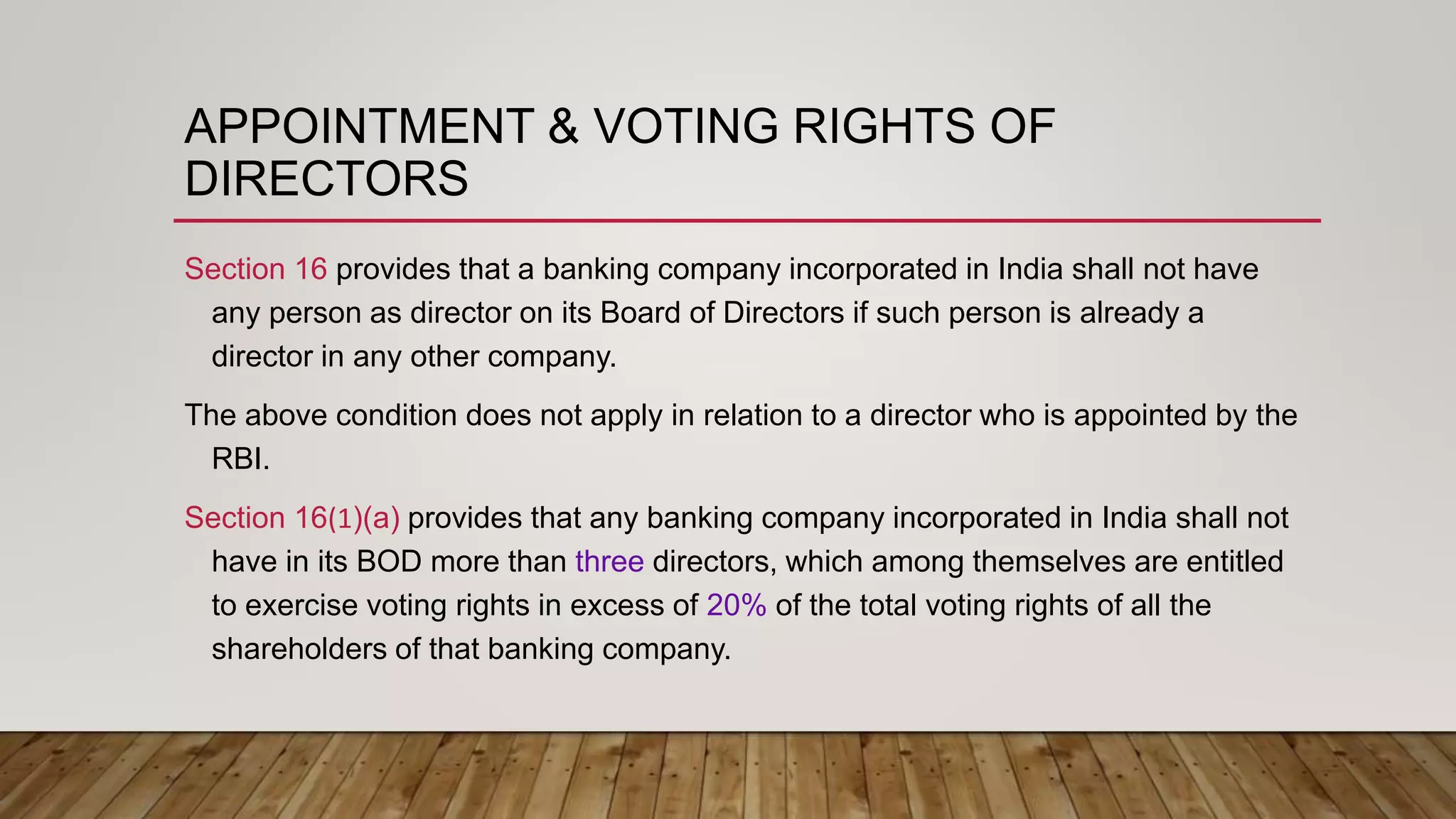 Banking Regulation Act, 1949 | PPTX