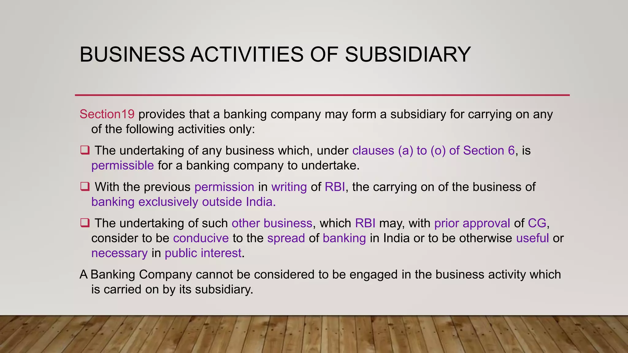 Banking Regulation Act, 1949 | PPTX