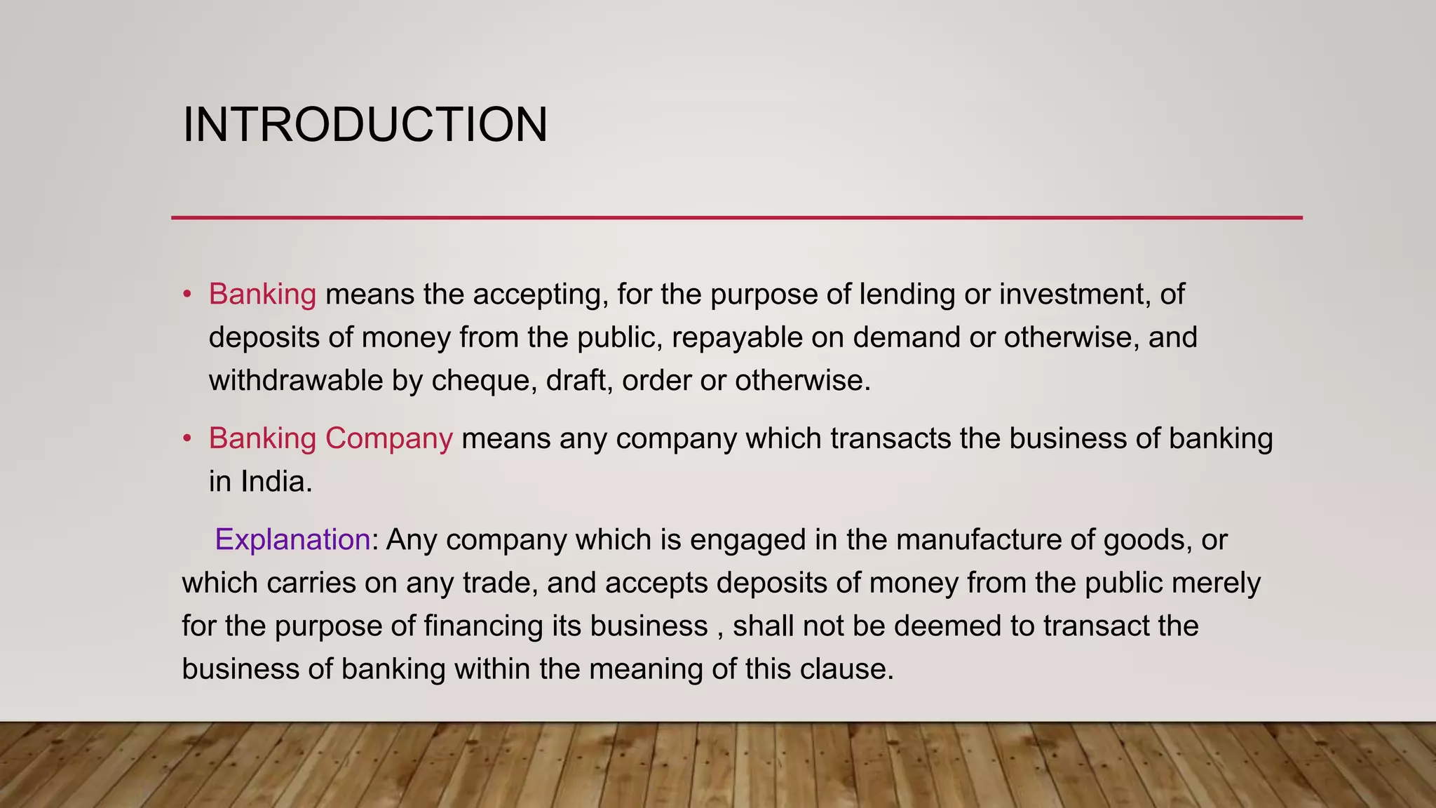 Banking Regulation Act, 1949 | PPTX