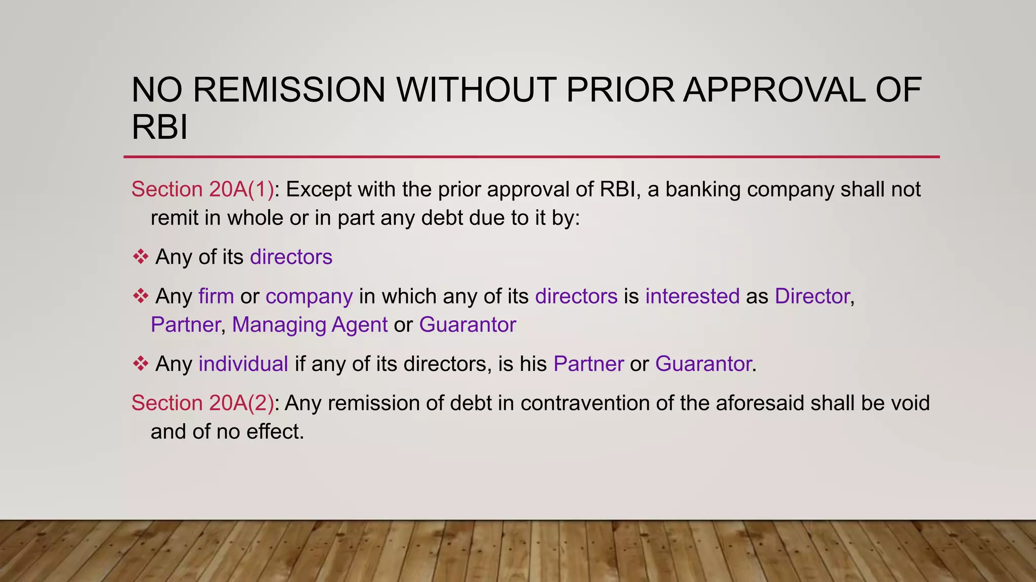 Banking Regulation Act, 1949 | PPTX