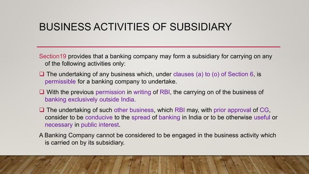 Banking Regulation Act, 1949 | PPTX | Business Banking & Finance | Business
