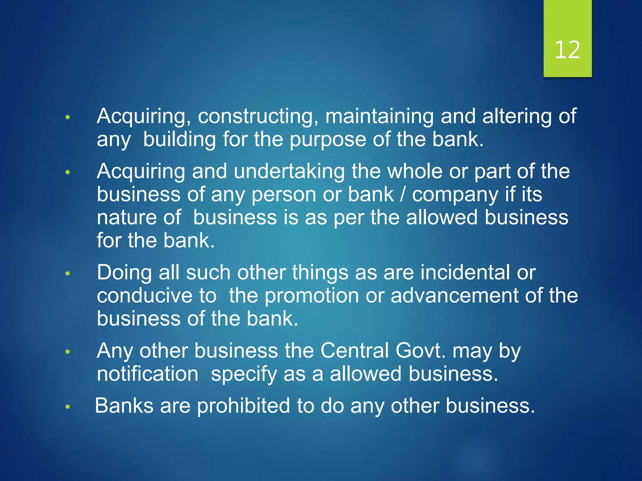 Banking regulation act,1949 | PPTX