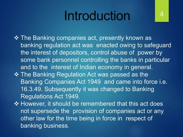 Banking regulation act,1949 | PPTX