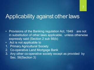 Banking regulation act,1949 | PPTX