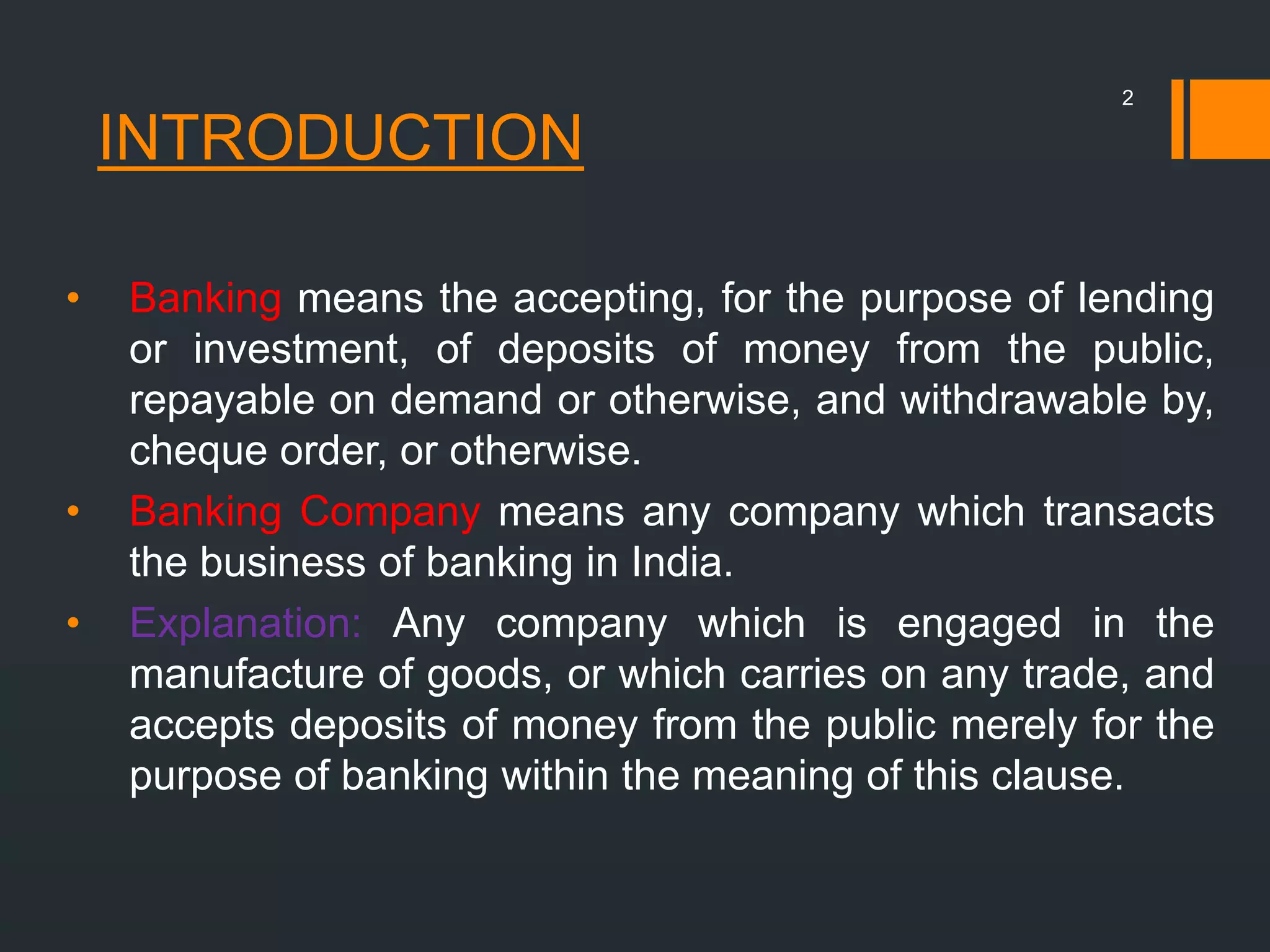 Banking regulation act,1949 | PPTX