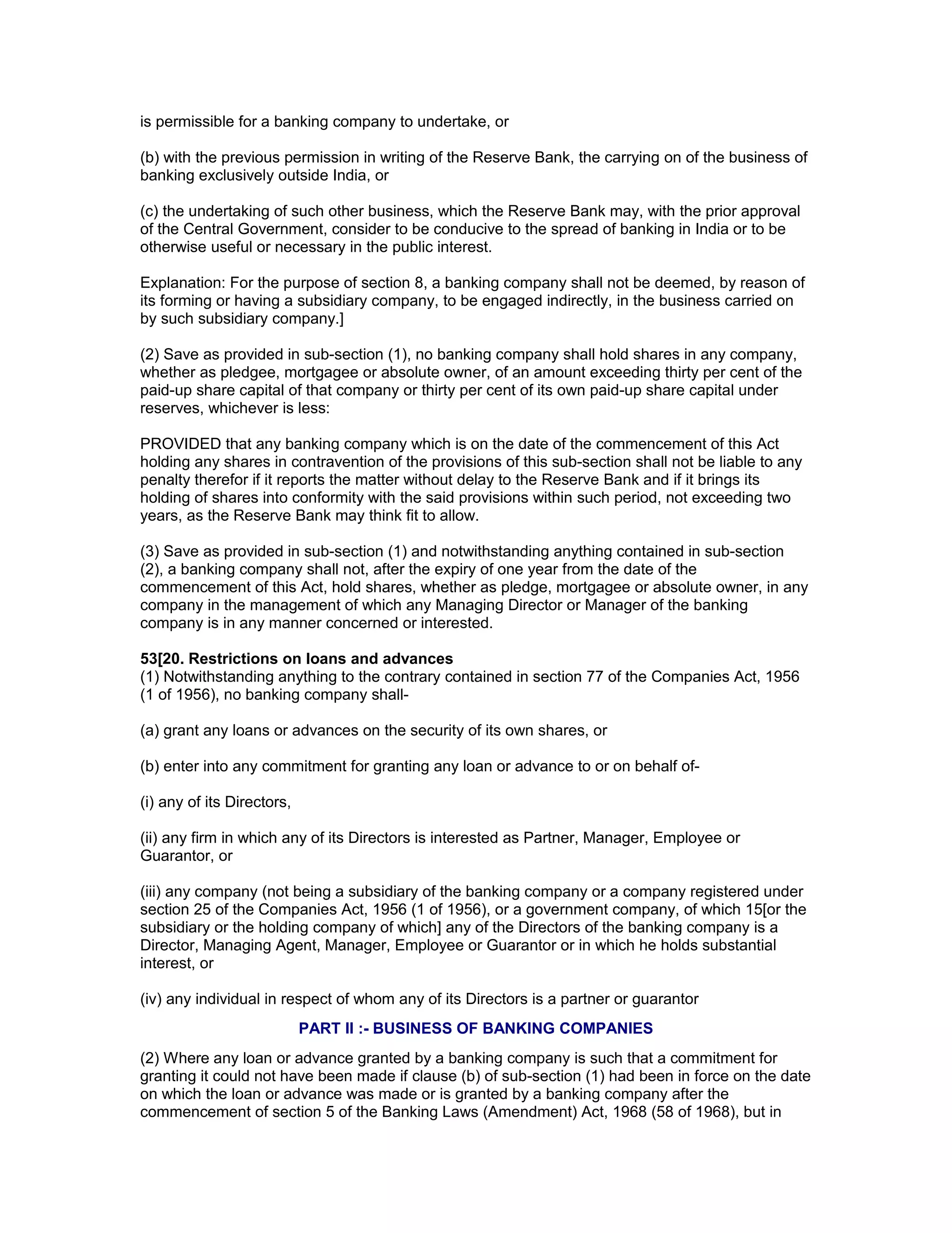 Banking regulation act 1949 (1) | DOC