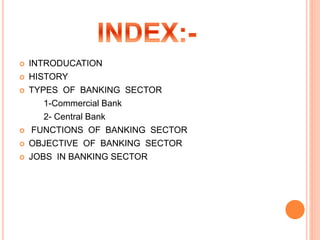 Banking sector | PPTX