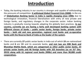 Banking sector in india a review | PPTX