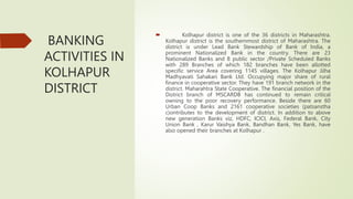 banking sector in last decade of kolhapur district | PPTX