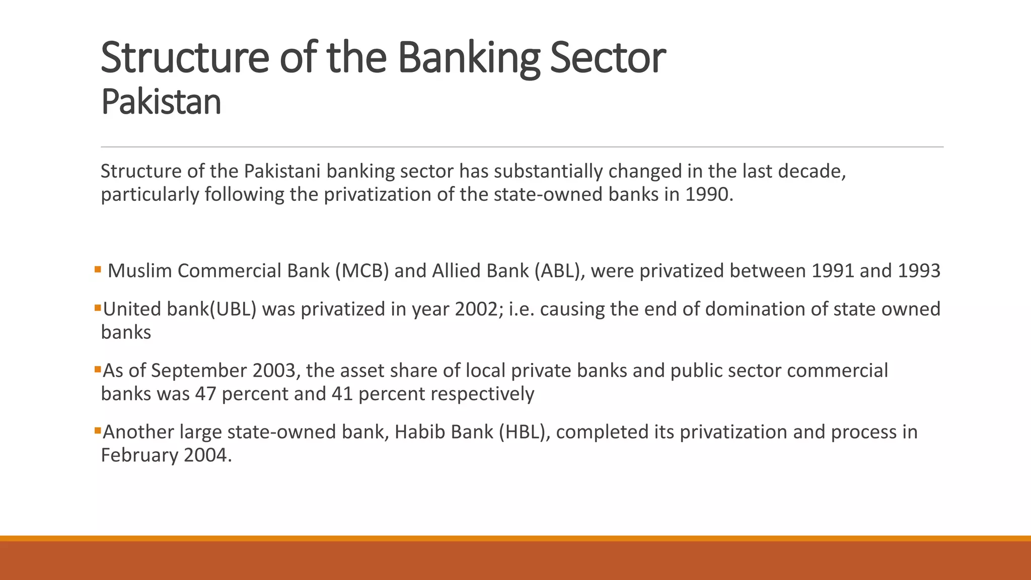 Banking sector of pakistan | PPTX