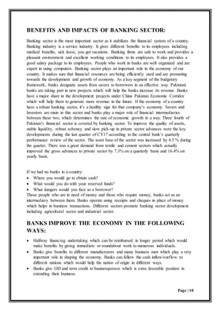 Banking sector of pakistan | DOCX
