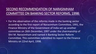 Banking sector reforms in india | PPTX