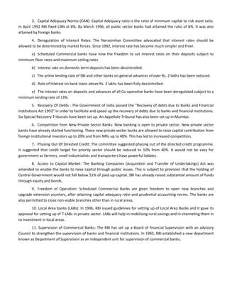 Banking sector reforms post economic liberalization period | DOCX
