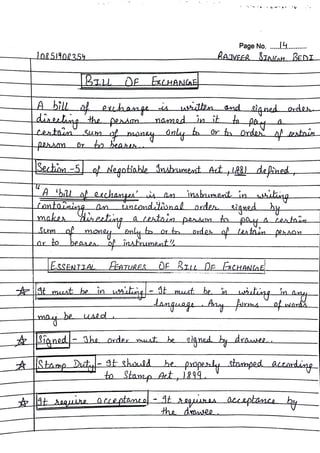 Banking Service Management | B com 5th sem | Hand written Notes | by ...