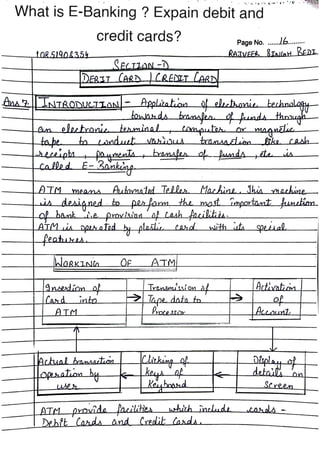 Banking Service Management | B com 5th sem | Hand written Notes | by ...