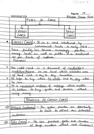 Banking Service Management | B com 5th sem | Hand written Notes | by ...