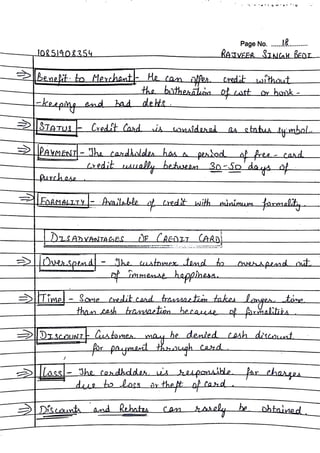 Banking Service Management | B com 5th sem | Hand written Notes | by ...