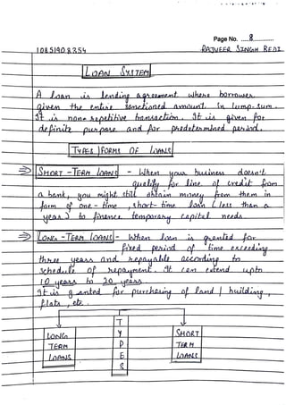 Banking Service Management | B com 5th sem | Hand written Notes | by ...
