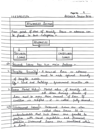 Banking Service Management | B com 5th sem | Hand written Notes | by ...