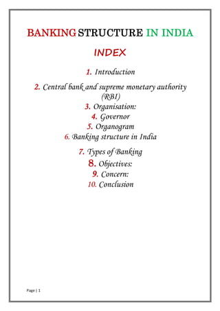 Banking structure in india | DOCX