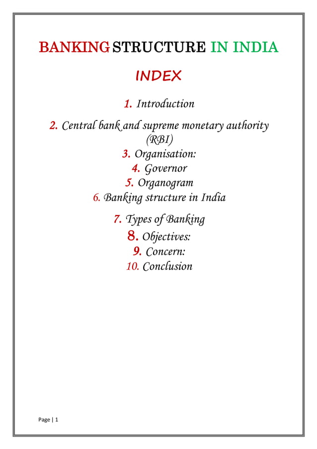 Banking structure in india | DOCX | Business Banking & Finance | Business
