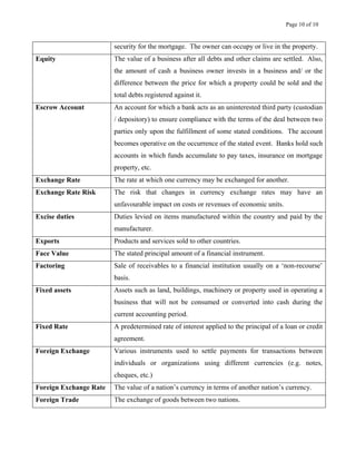Banking terminology abbrevations | PDF