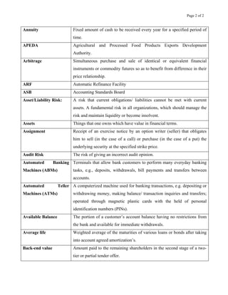 Banking terminology abbrevations | PDF | Stocks and Bonds | Personal ...
