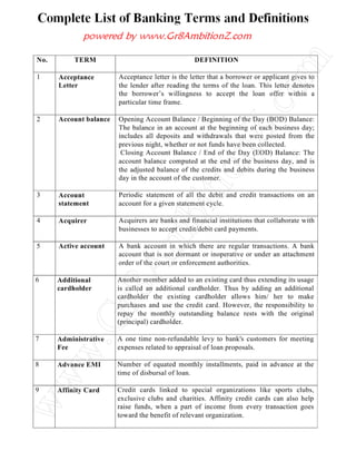 Banking terms | PDF