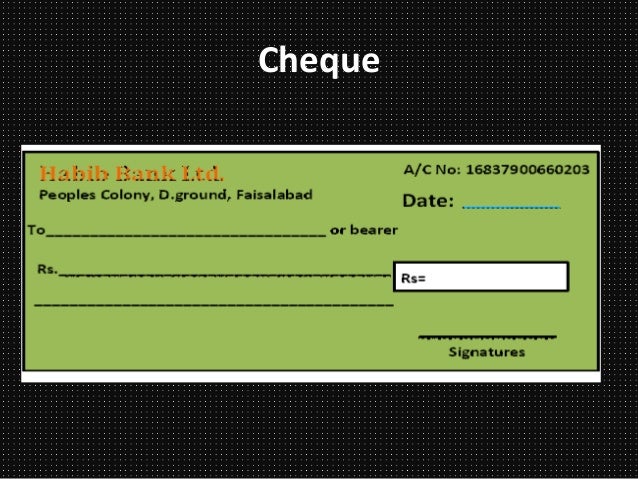 Banking Terms and kinds of cheque