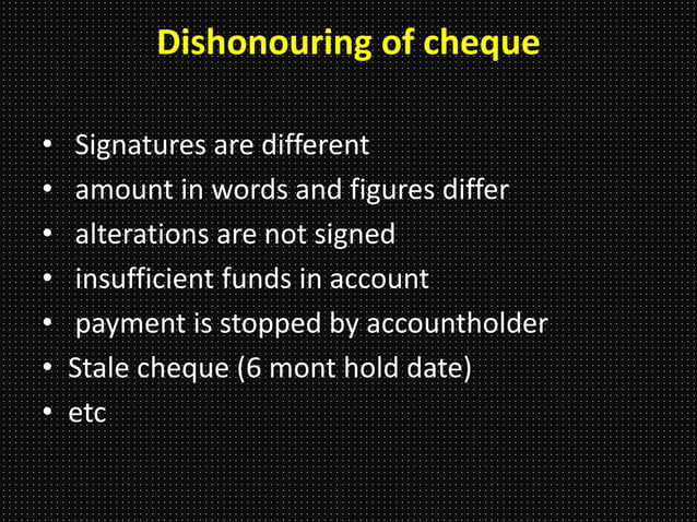 Banking terms and kinds of cheque | PPTX