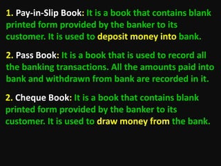 Banking terms and kinds of cheque | PPTX