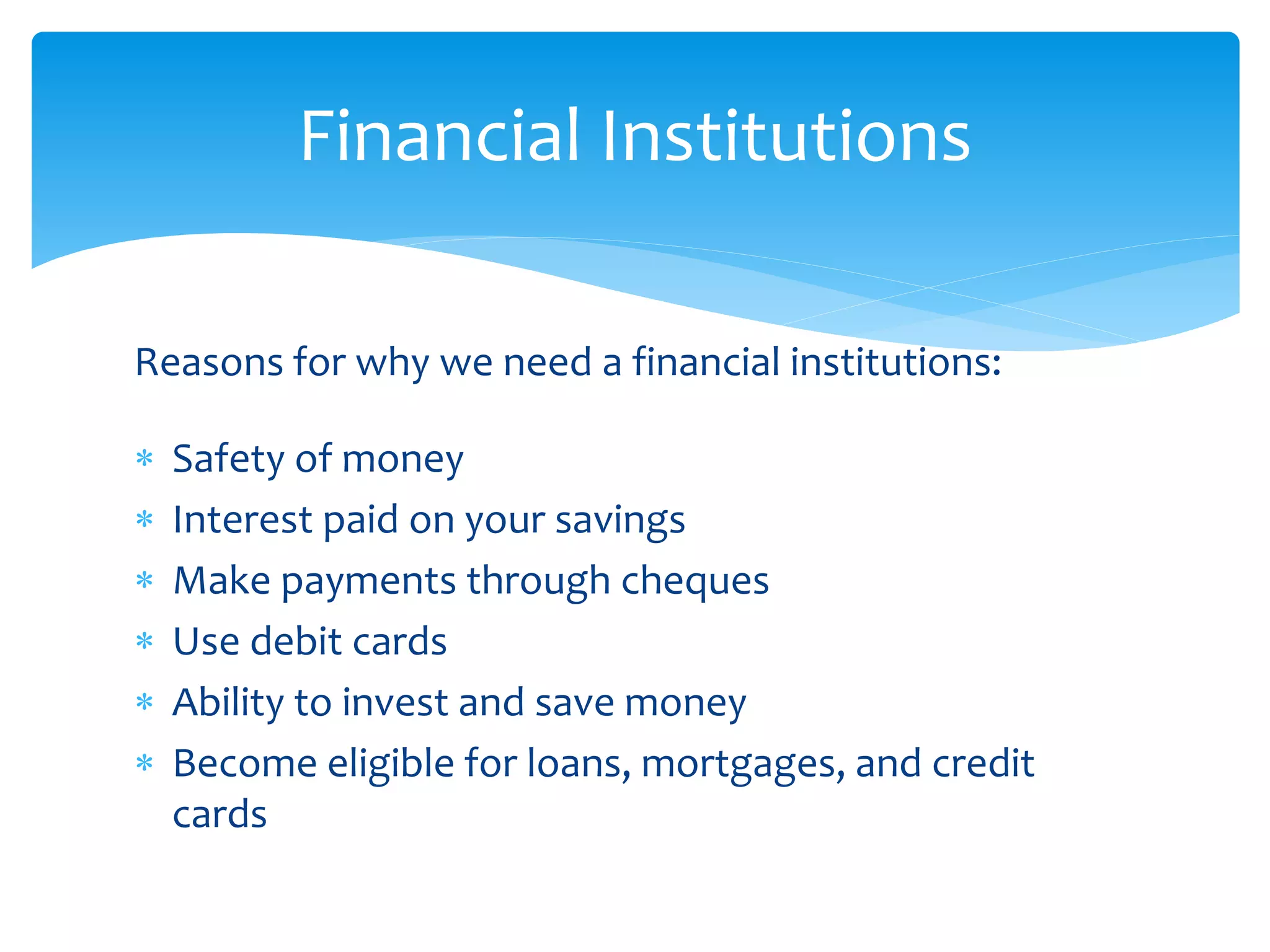 Importance of Banking | PPTX