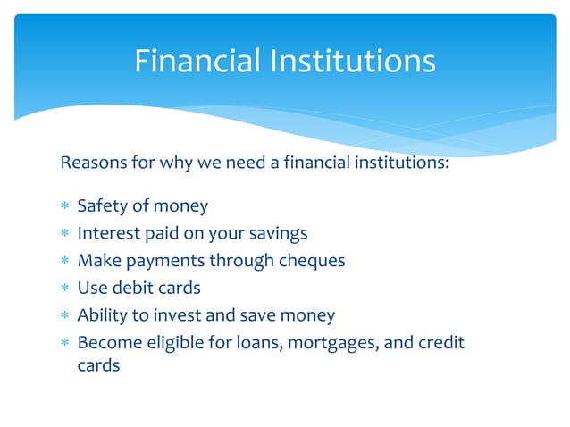 Importance of Banking | PPTX