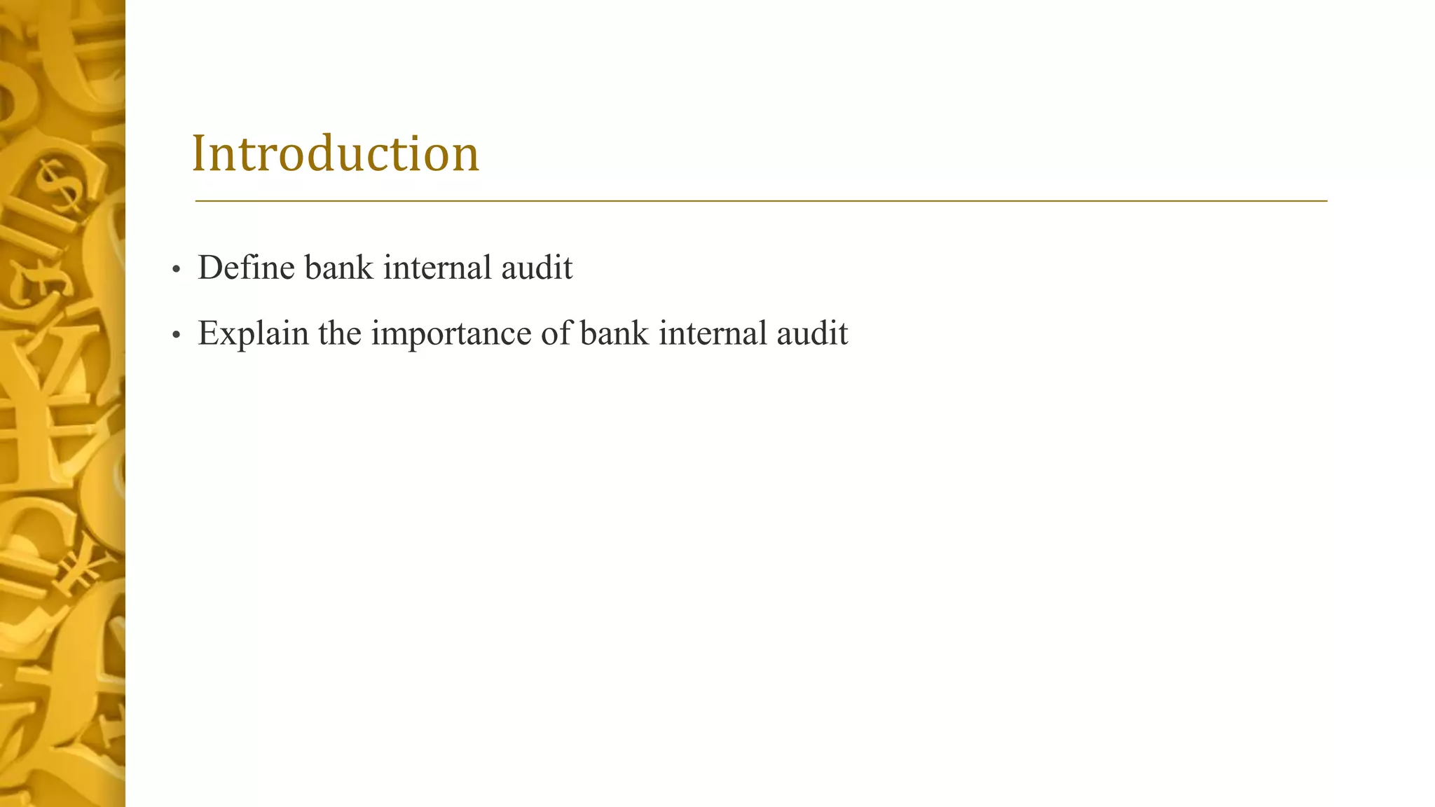 Bank Internal Audit | PPTX