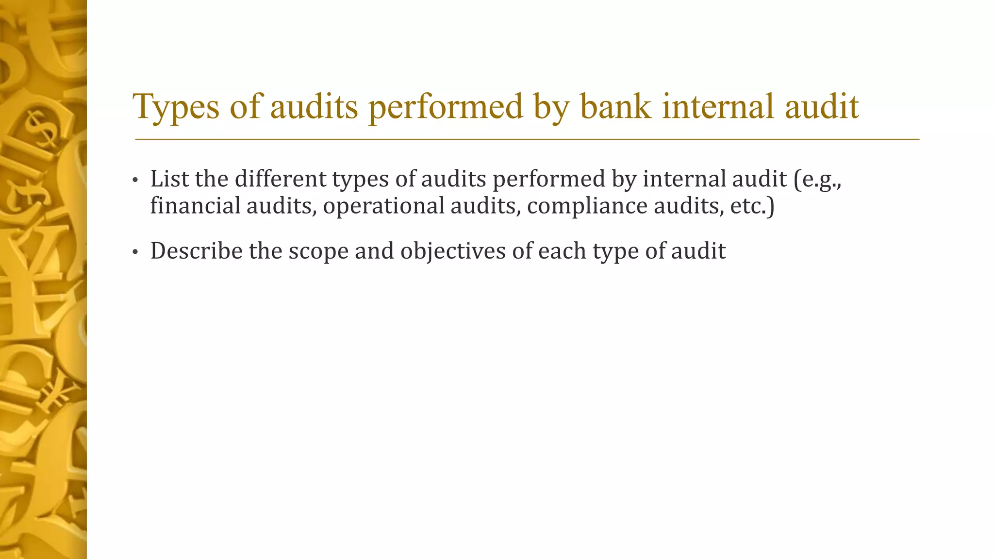 Bank Internal Audit | PPTX