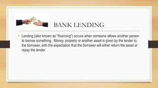 Bank lending and principles of sound lending | PPTX