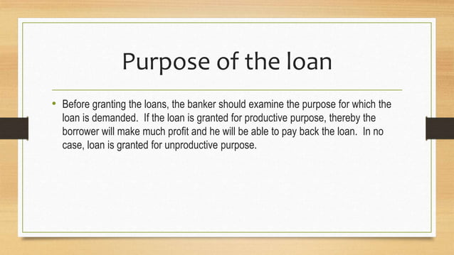 Bank lending and principles of sound lending | PPTX