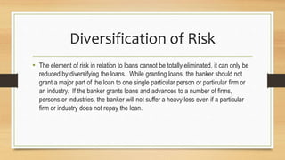 Bank lending and principles of sound lending | PPTX