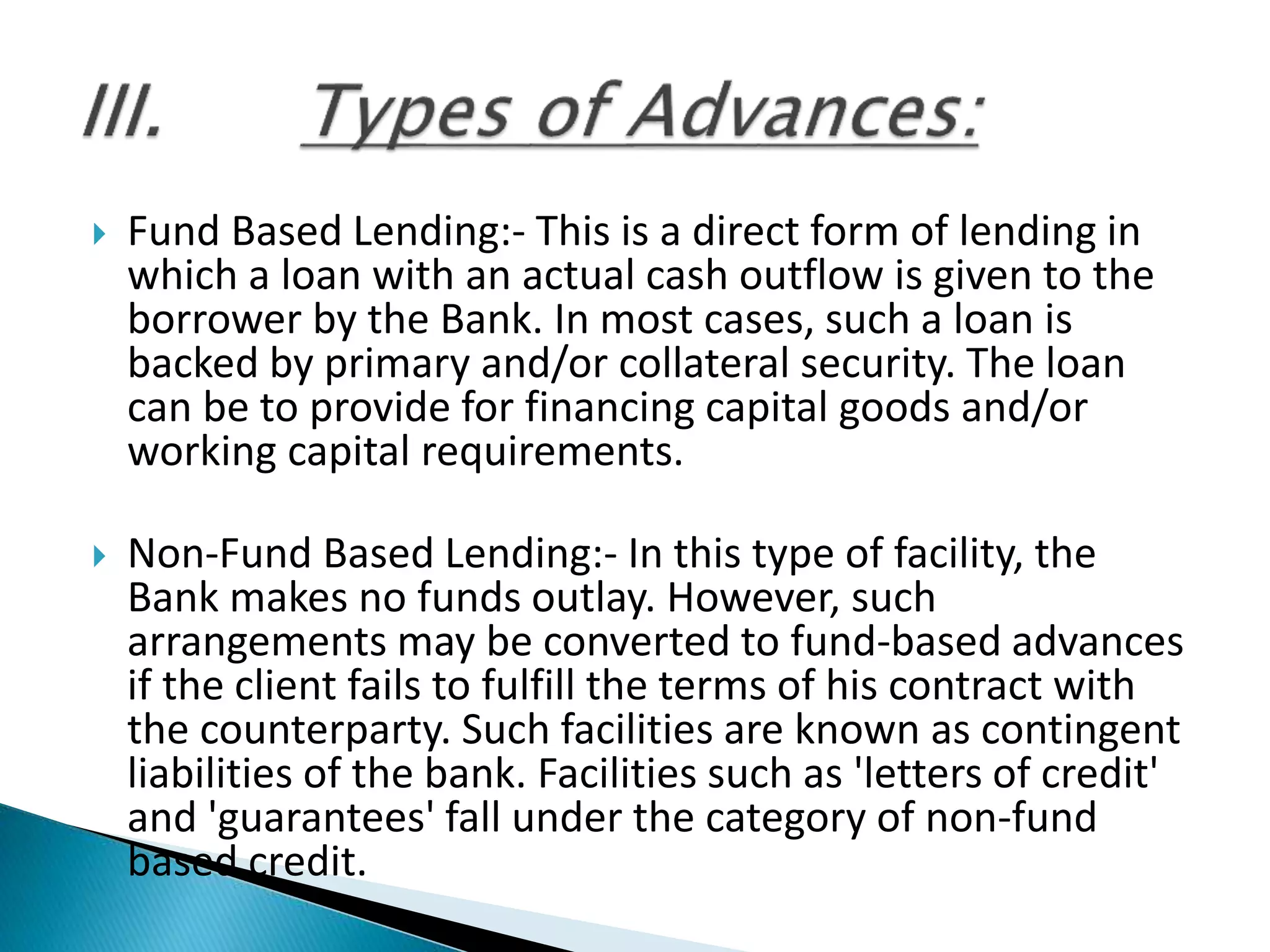 Bank lendings and loans ppt | PPTX