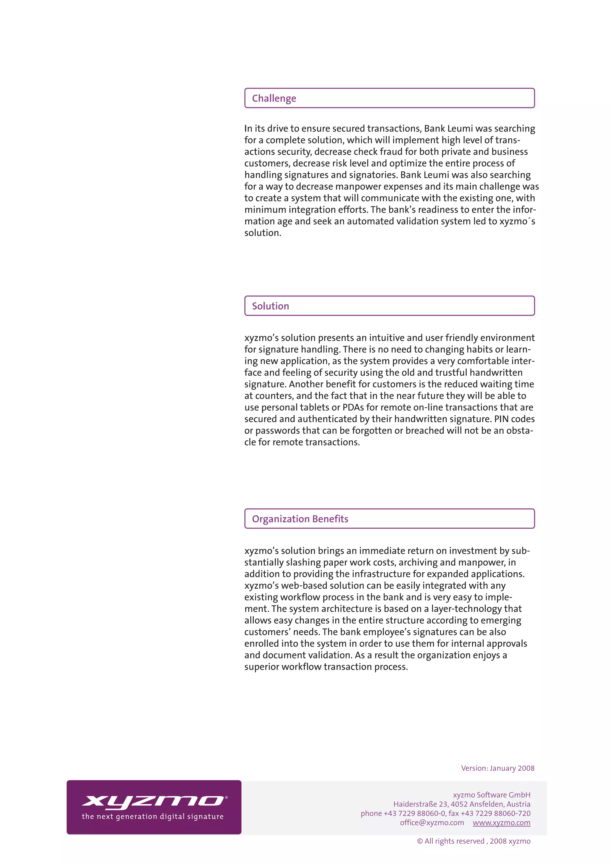 xyzmo@Bank Leumi | PDF