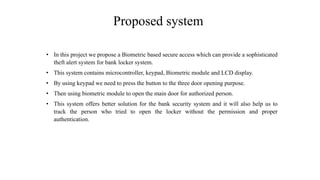 Bank locker system | PPTX