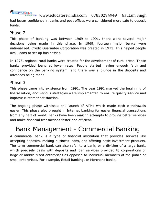 Bank management | PDF